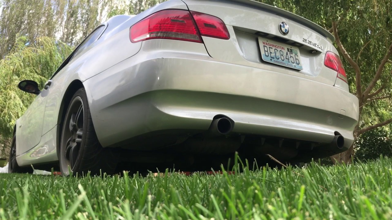 N54 335xi catless downpipes/jb4 open canflap - YouTube