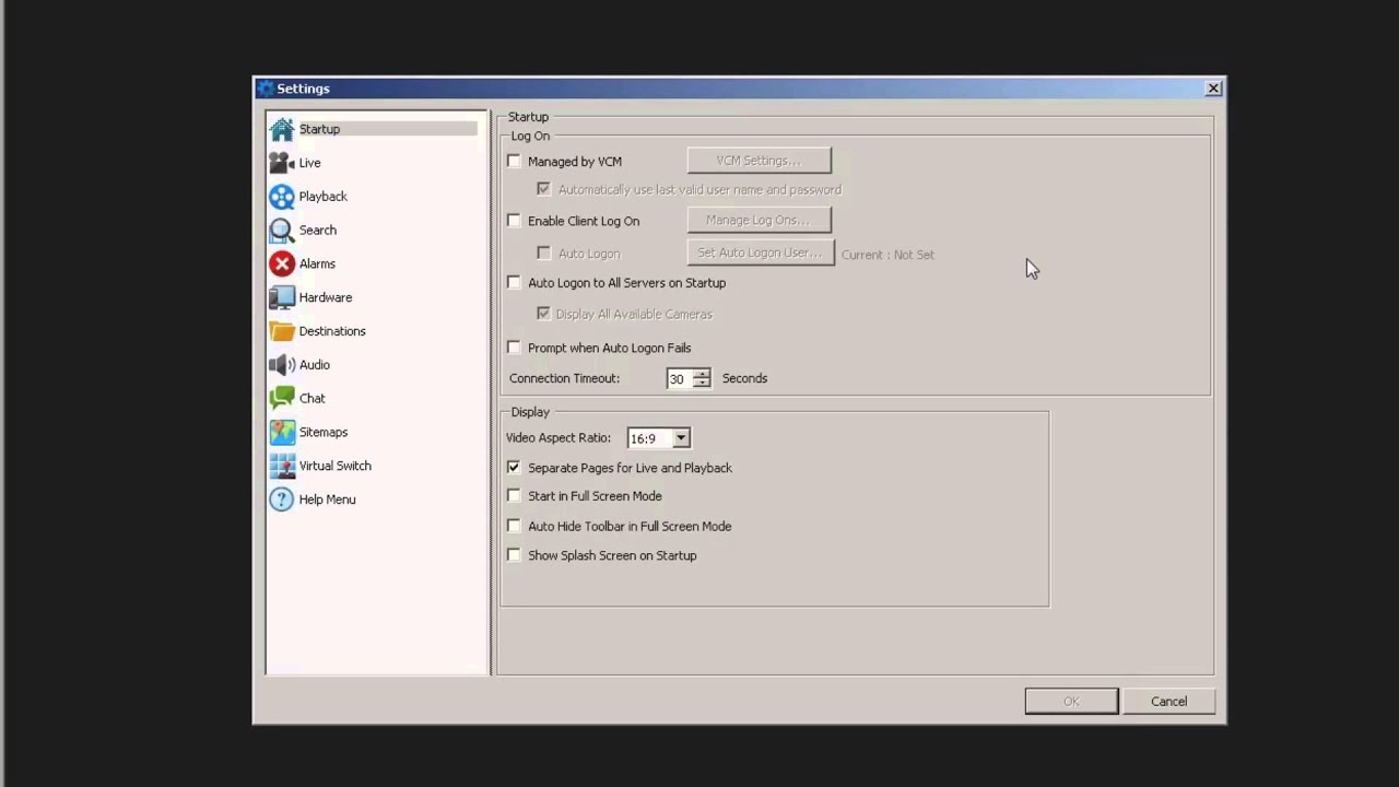 VIGIL 7.5 - Access Settings in VIGIL Client - YouTube
