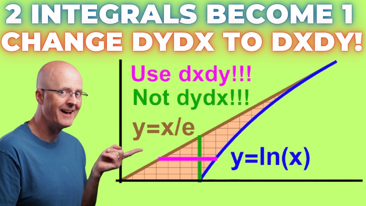 TWO INTEGRALS BECOME ONE! Change Order of Integration dA=dxdy vs dA ...
