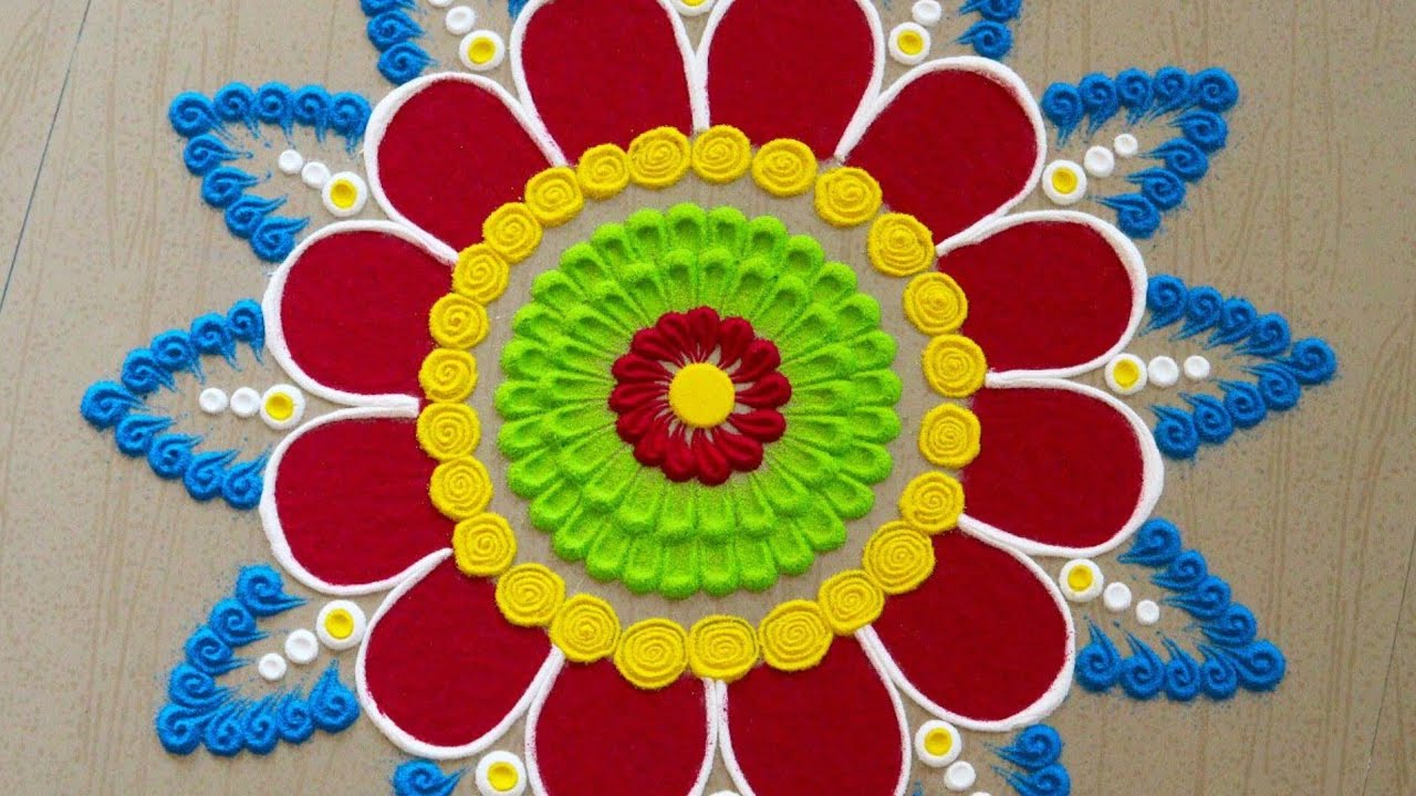 new easy alpana design jhoti chita||the beautiful daily rangoli design ...