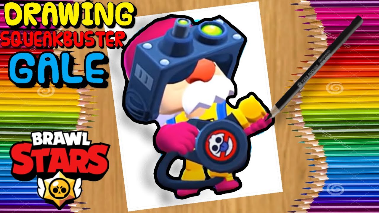 How To Draw SQUEAKBUSTER GALE 👻New skin easily | Brawl Stars \ Comment ...