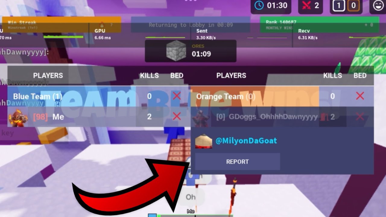 Beating Milyon in Roblox Bedwars - YouTube