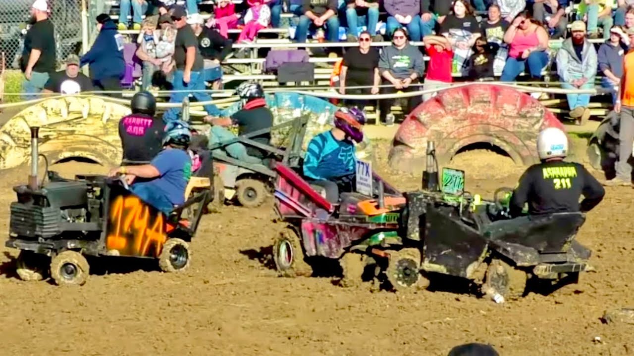 Hard Hits & Rollovers! Lawn Mower Demolition Derby New Alexandria May ...