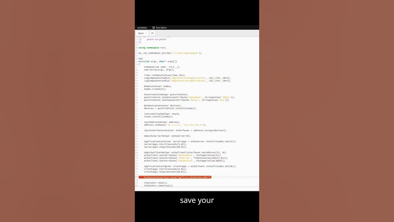 How to get started with NetAnim | Start with 3 basic steps | Watch full video on YT #ns3 #first ...