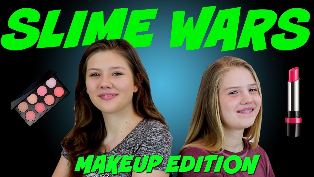 SLIME WARS MAKEUP CHALLENGE || SLIME CHALLENGE || Taylor and Vanessa ...
