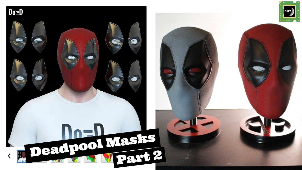 How to Make Deadpool Variant Mask 3D Prints Cosplay (Part 2) | Berto ...
