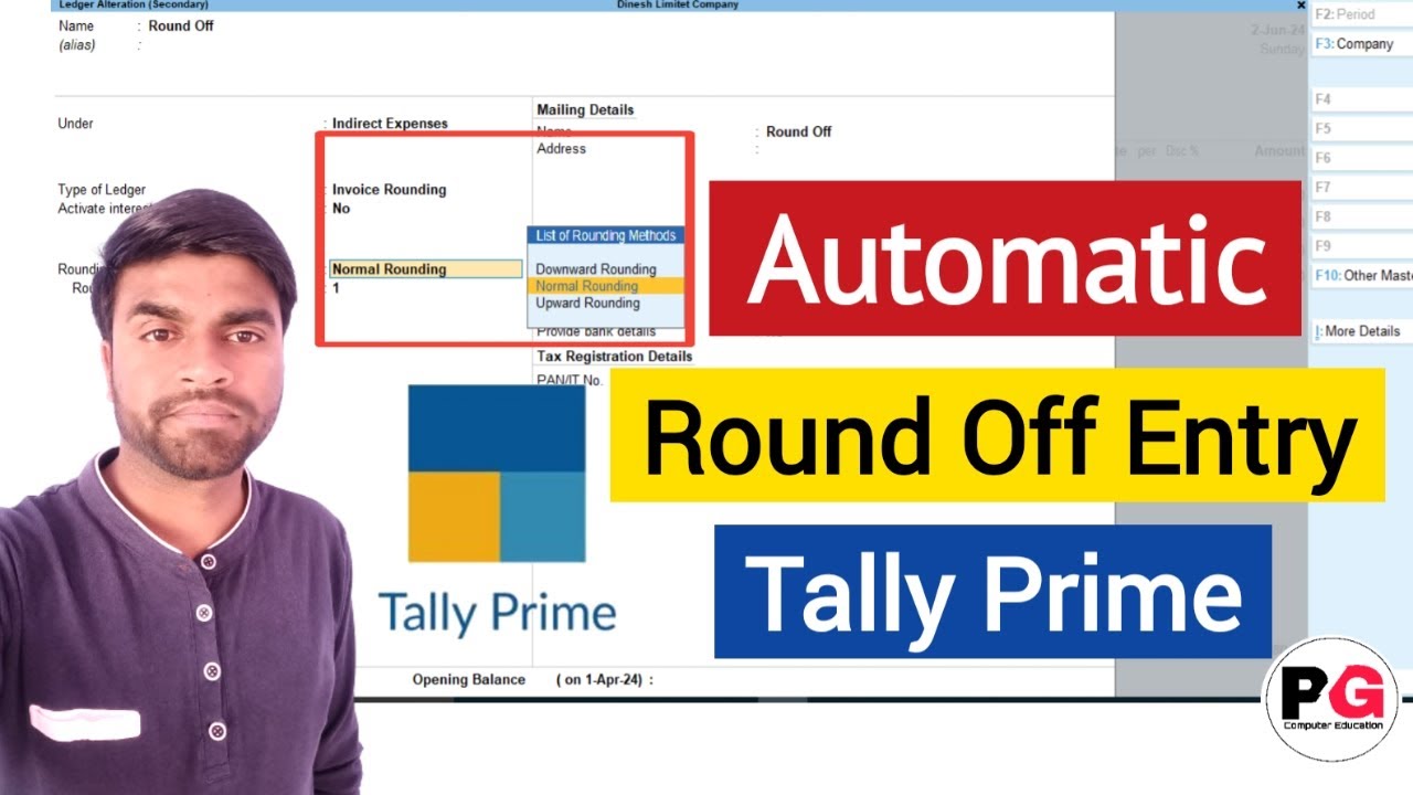 Automatic Round Off Entry in Tally Prime || Tally Prime me Round off ka ...