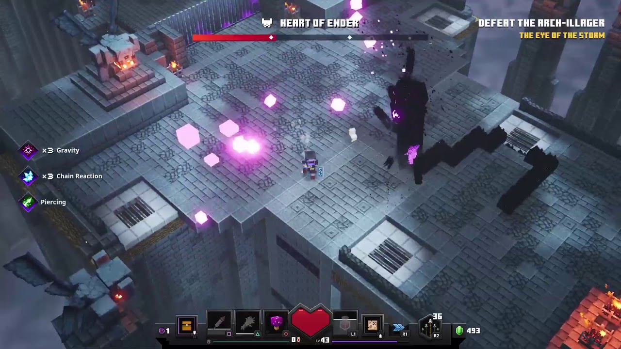 Minecraft dungeons PS4 pro| Day 3!| BOSS FIGHT IN ADVENTURE MODE! - YouTube
