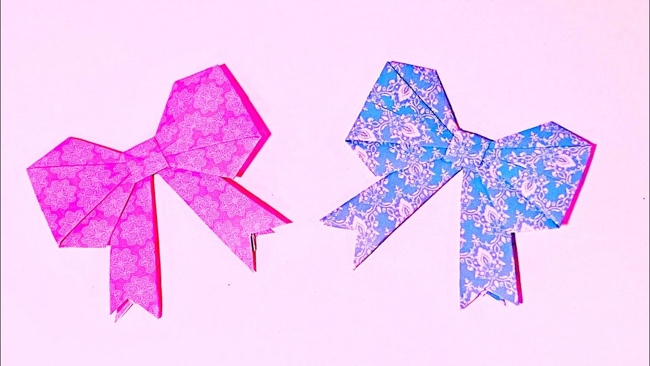 how to make a perfect paper bow tutorial - YouTube