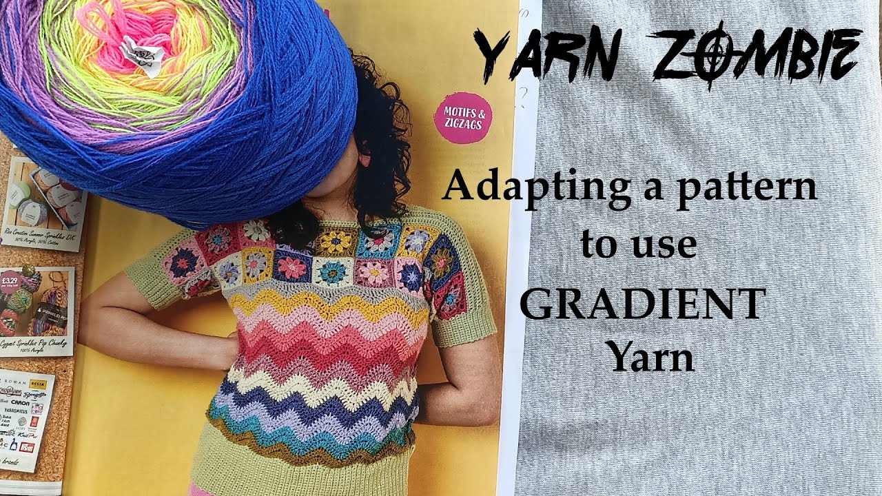 Adapting a crochet pattern to use GRADIENT yarn #gradient #crochet # ...