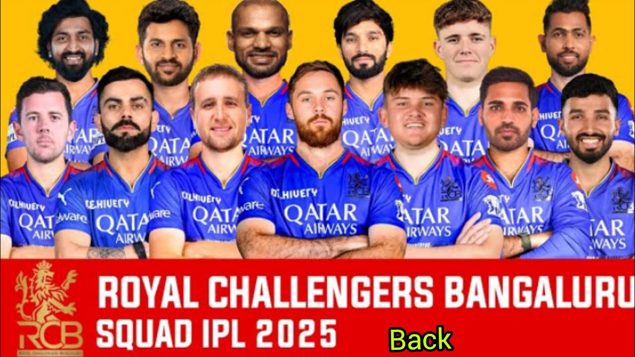 ipl 2025 Royal challengers bangaluru full final squad / RCB team 2025 ...