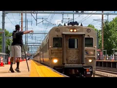 Amtrak Northeast Regional #125 & NJ Transit Train #3837 - Awesome RR Crossing Hornshow in ...