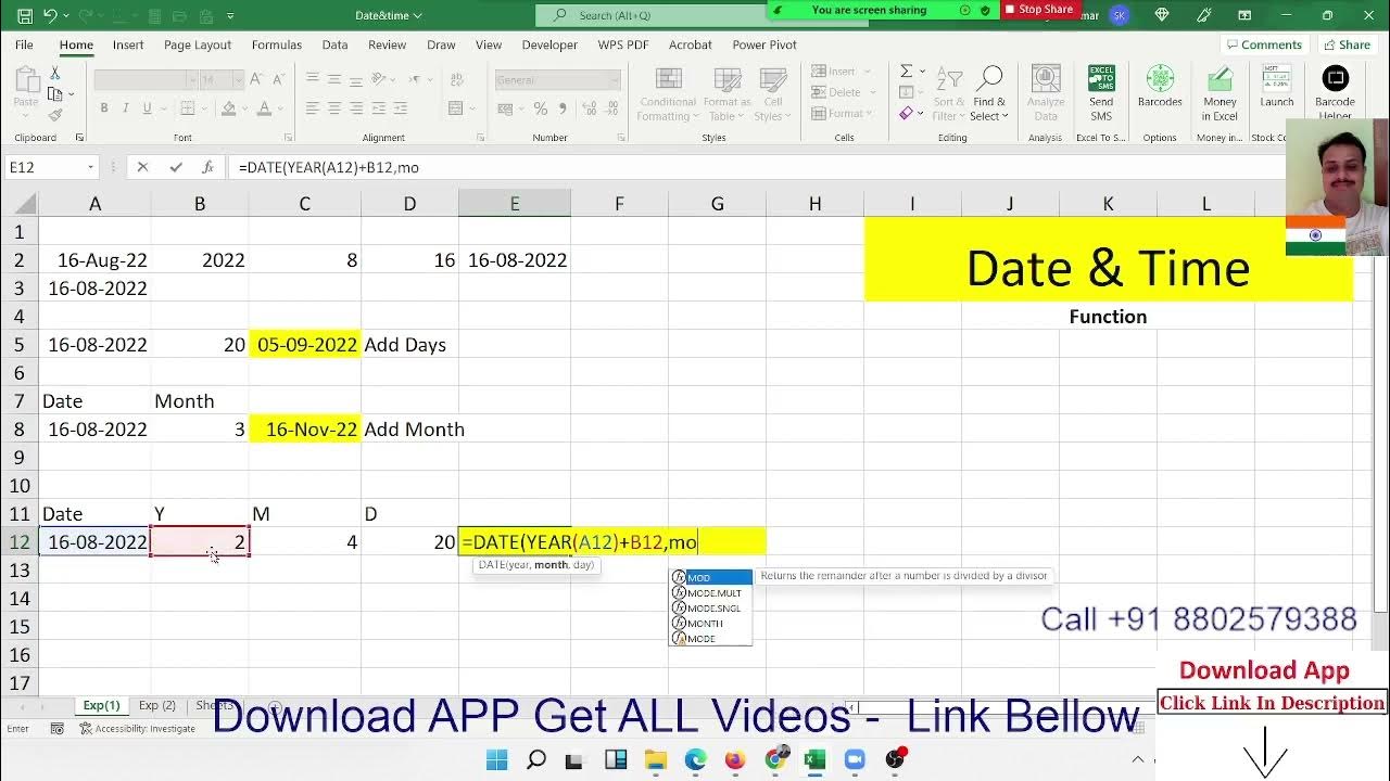Calculate Date In Excel Date Difference Add Subtract And Sum YouTube calculate-date-in-excel-date-difference-add-subtract-and-sum-youtube