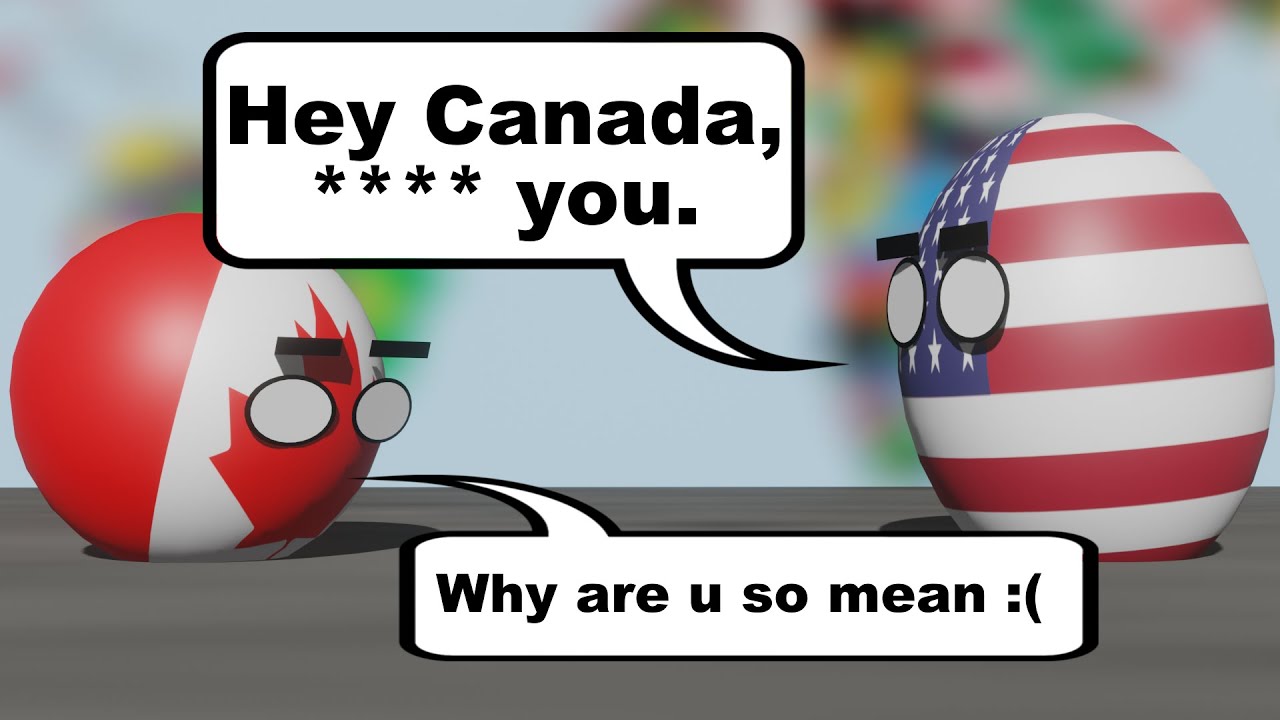 Countryballs: USA vs Canada Politics - YouTube
