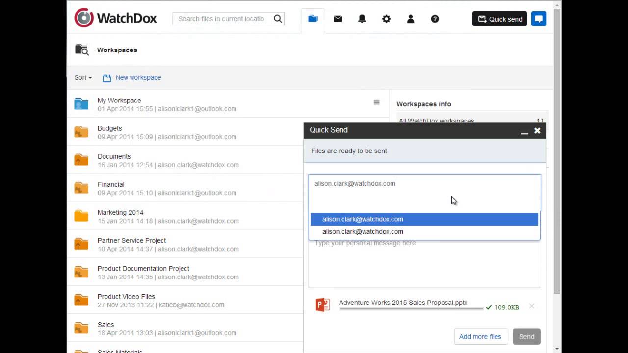 Share Documents with Quick Send - YouTube