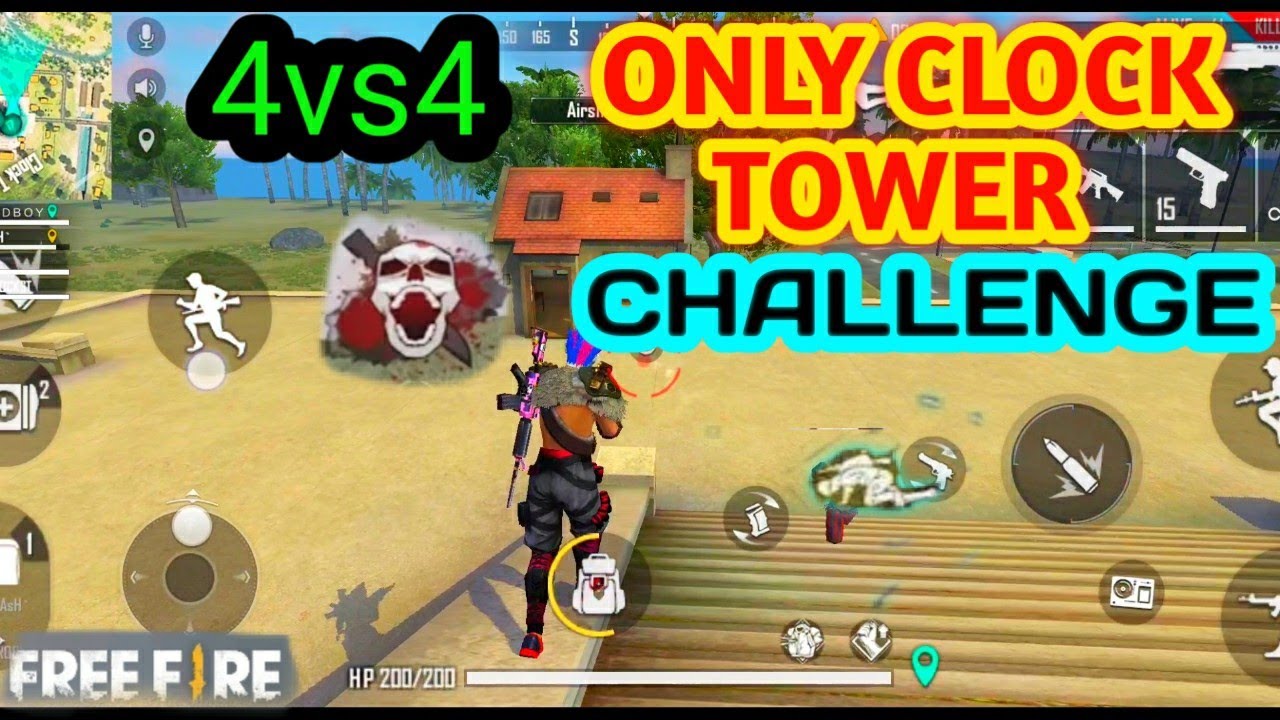 ||FREE FIRE|| ONLY#CLOCK TOWER ||CHALLENGE #TBD - YouTube