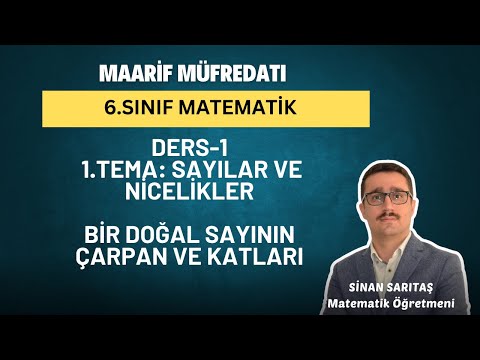 6.Sınıf Matematik 1.TEMA: SAYILAR VE NİCELİKLER- Bir Doğal Sayının Çarpanları Ders-1