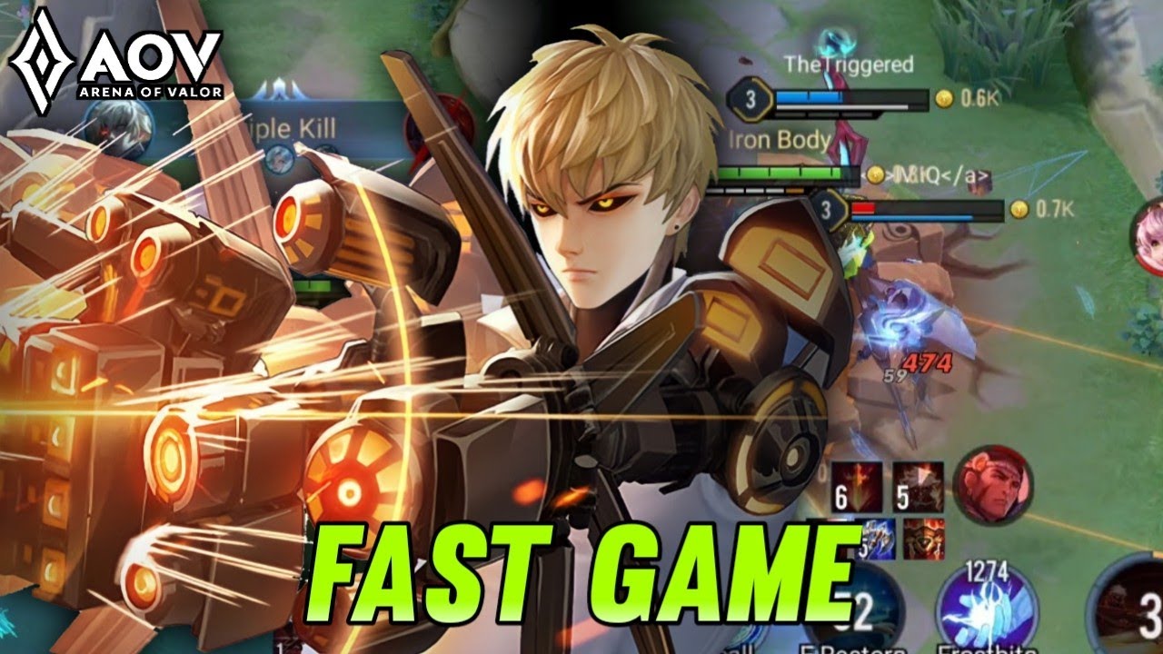 AOV : ERROL/GENOS GAMEPLAY | FAST GAME - ARENA OF VALOR - YouTube