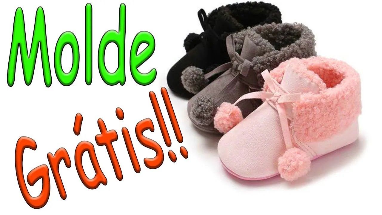 Como Fazer botinha para Bebê. (modelo Angel) Molde Grátis - YouTube