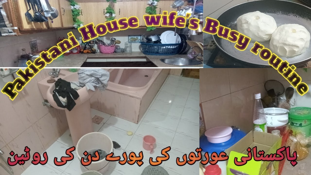 Pakistani House wife's Daily Routine with 3kids| Kitchen Cleaning ...
