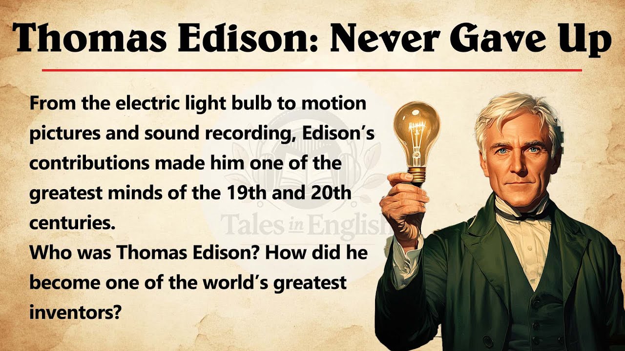 Thomas Edison's Story || English Listening Practice || Graded Reader ...