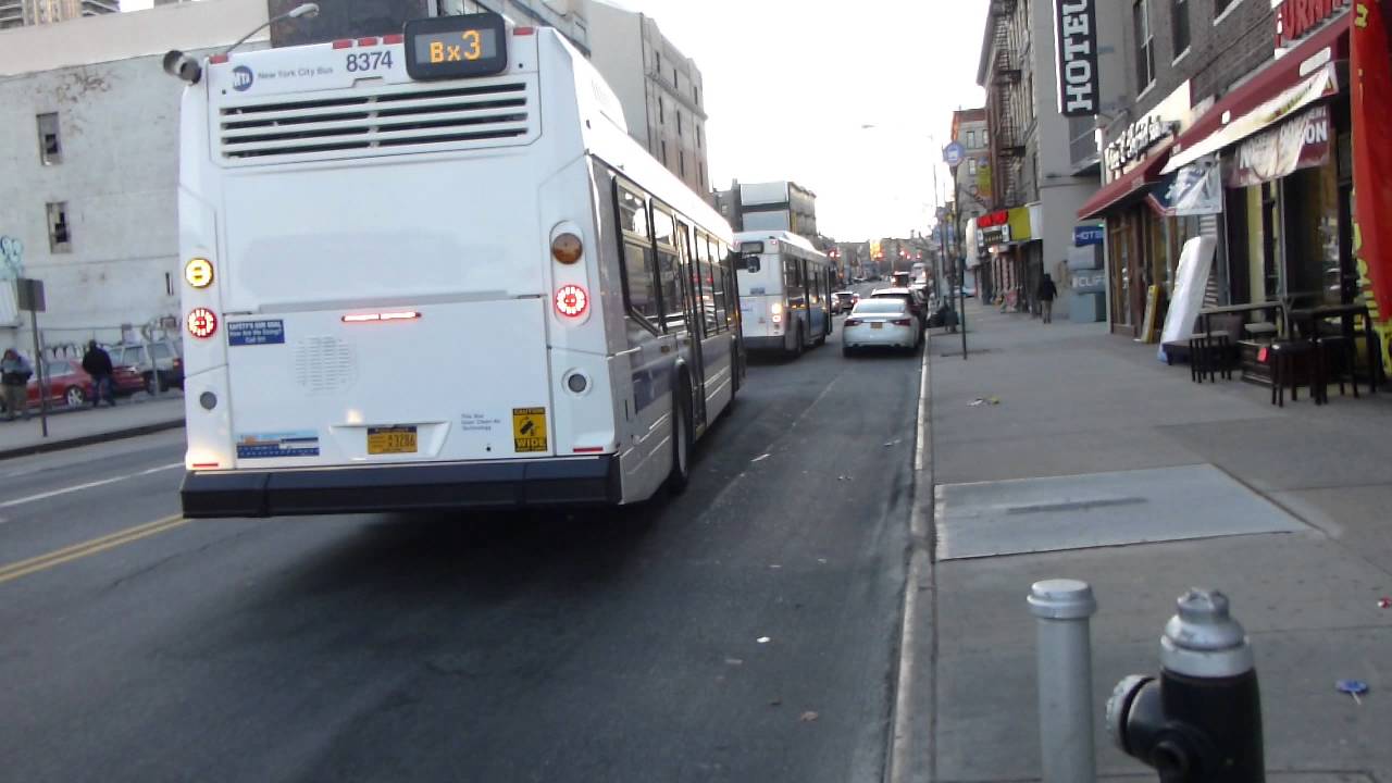 MTA NYCT Bus: 2003 Orion VII CNG Bx36 #7646 & 2016 Nova-LFS Bx3 #8374 ...