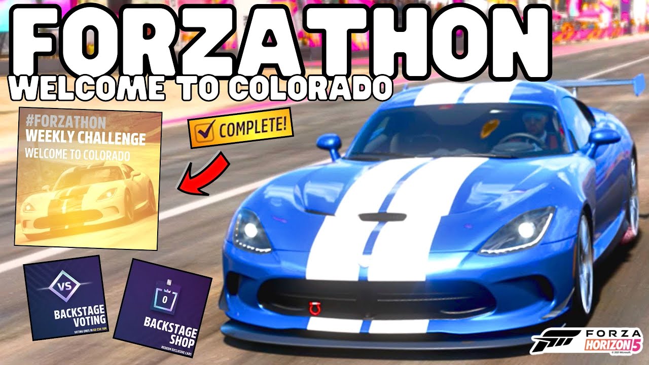 Forza horizon 5-How to complete Weekly Forzathon WELCOME TO COLORADO ...