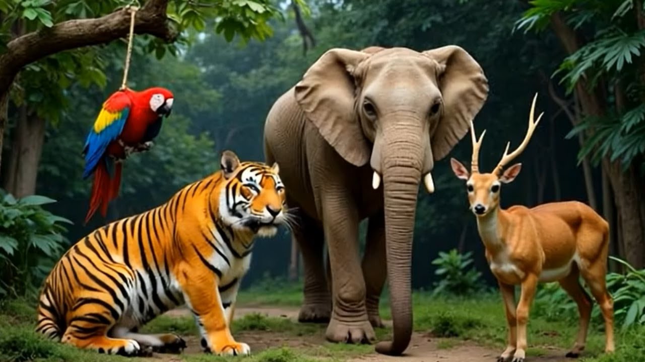 🦁🎶 Jungle Animals Song | Fun Kids Song About Wild Animals in the Jungle ...