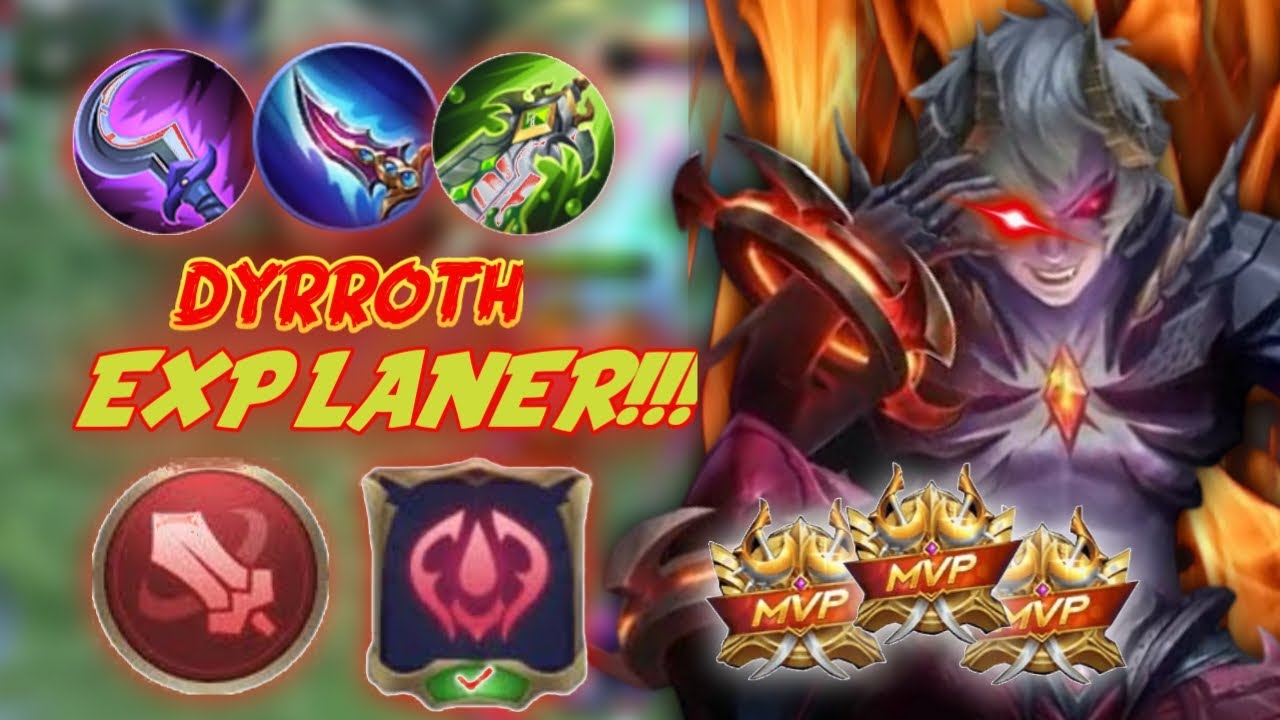 TUTORIAL MAIN DYRROTH EXP LANER BUILD+EMBLEM DYRROTH OP PARAHH 2023!🔥 ...
