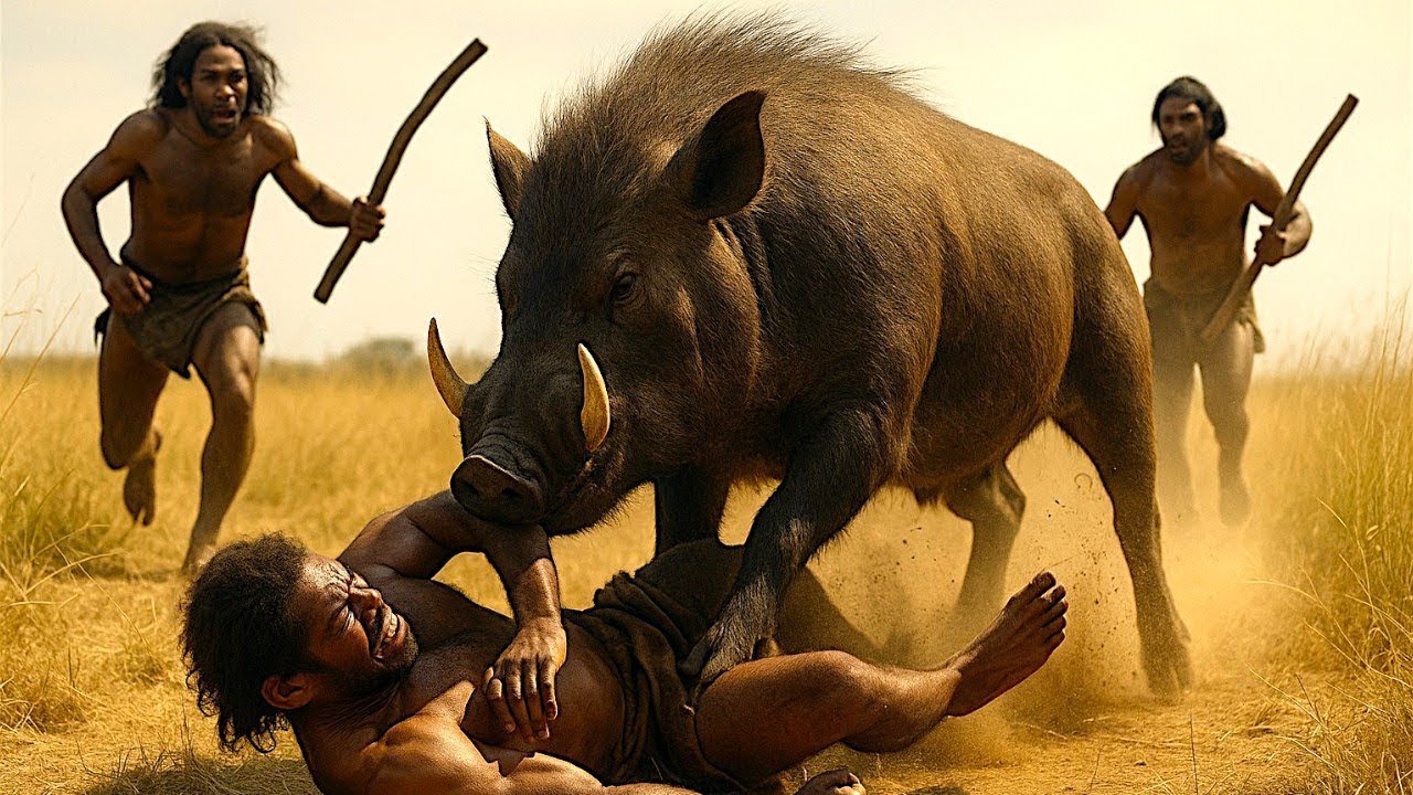 Life 3.2 Million Years Ago | The Giant Saber-Tusked Boar Encounters ...