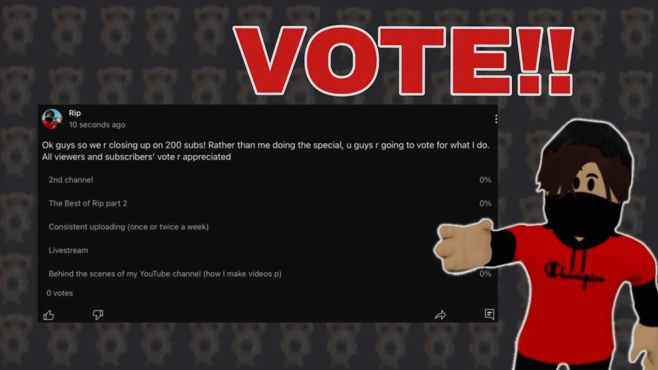 Pls go and vote - YouTube