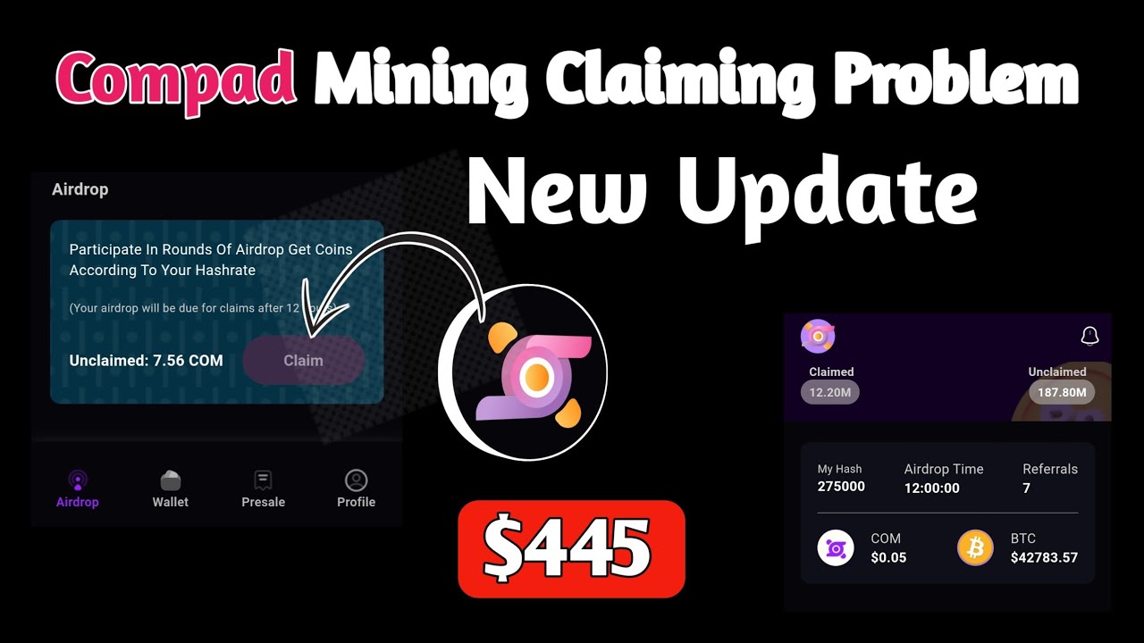Compad Mining App Claiming Problem | Compad Mining App Withdrawal ...