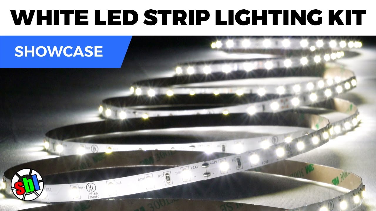White LED Strip Lighting Kit - YouTube
