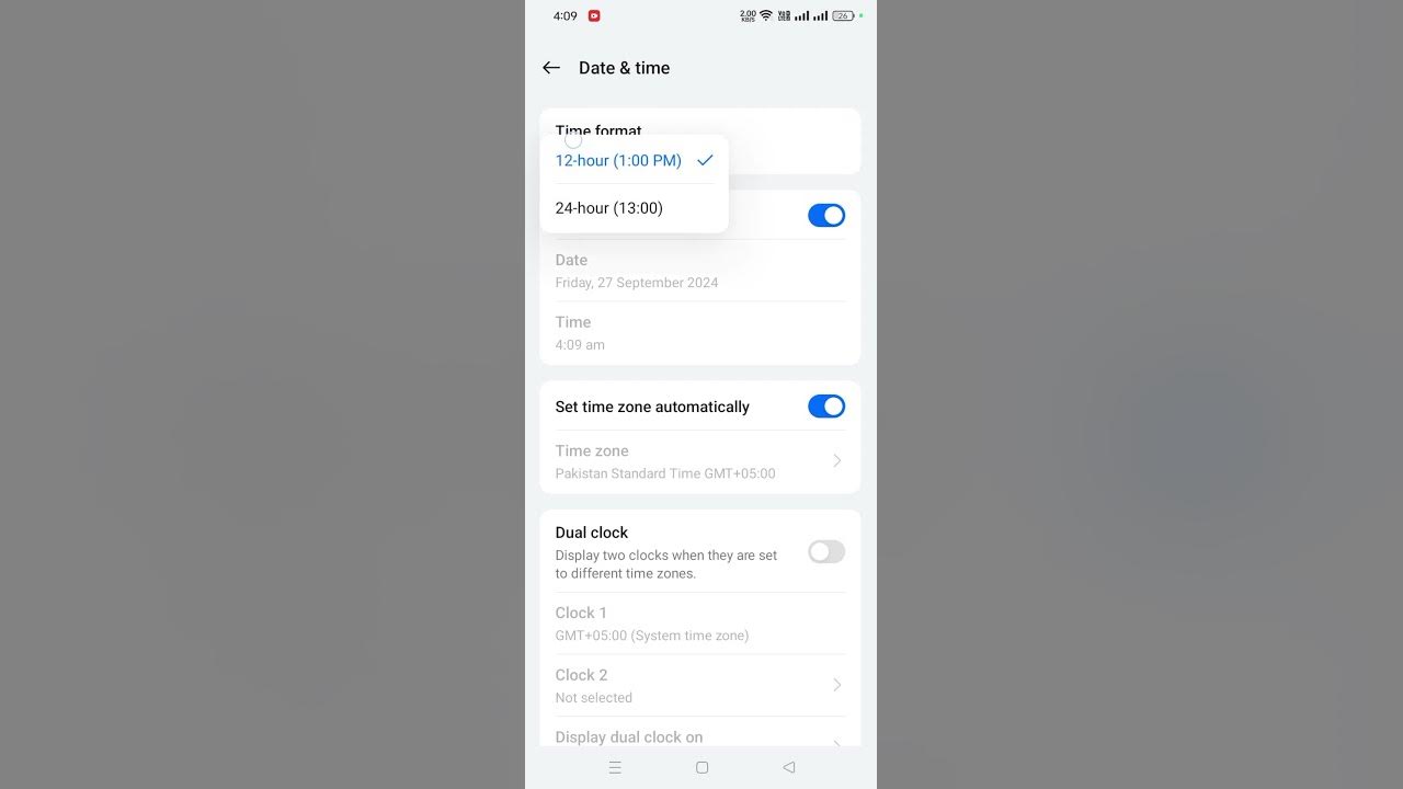 oppo a3x mobile main time kaise set kare How to Time format Hindi Urdu - YouTube