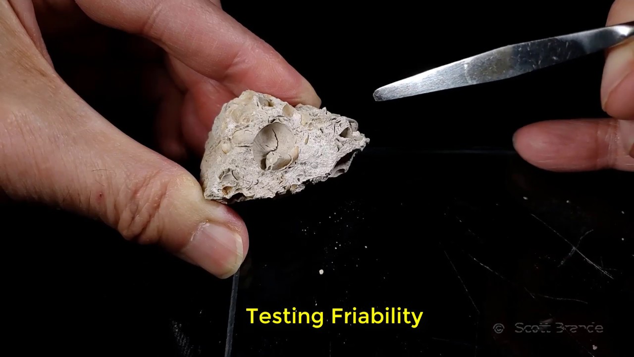 Identification Sedimentary Rock A01 - Friability - YouTube