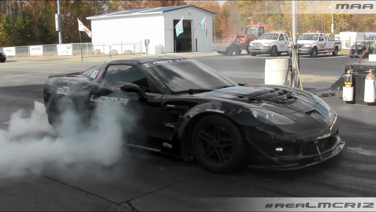 LOMA 1100HP Supercharged Corvette Z06 GT2 Burnout - YouTube