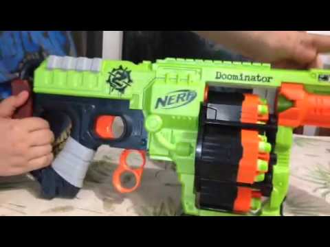 Nerf zombie strike dominator review - YouTube