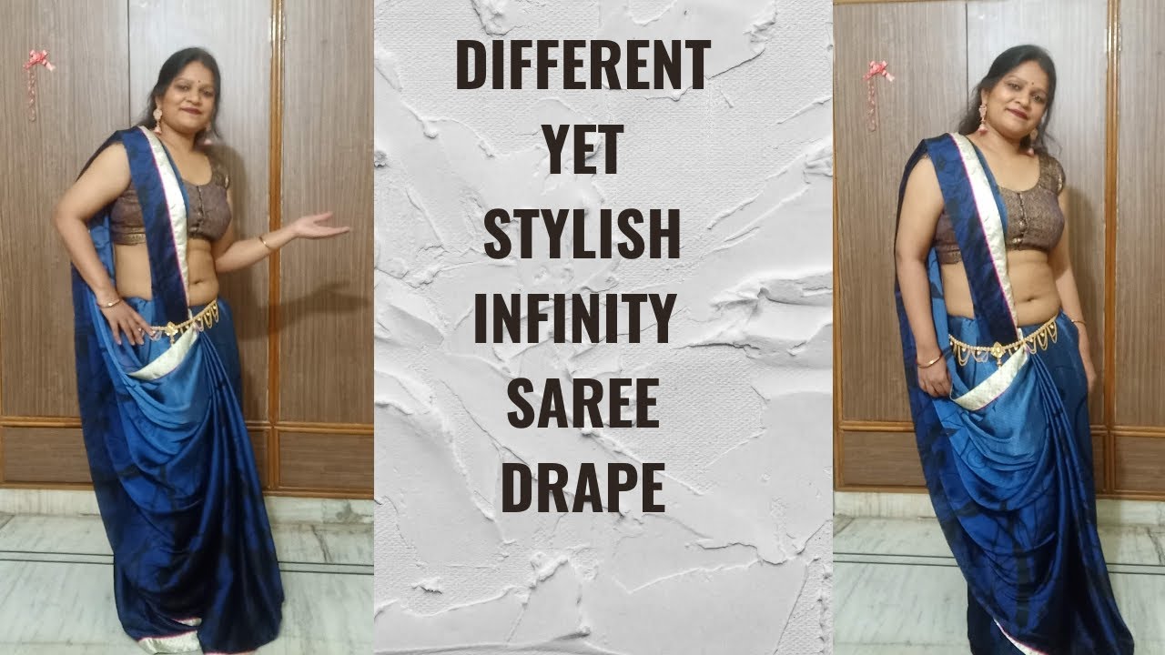 Infinity Drape | How to wear Saree for Beginners | Easy Saree Draping ...
