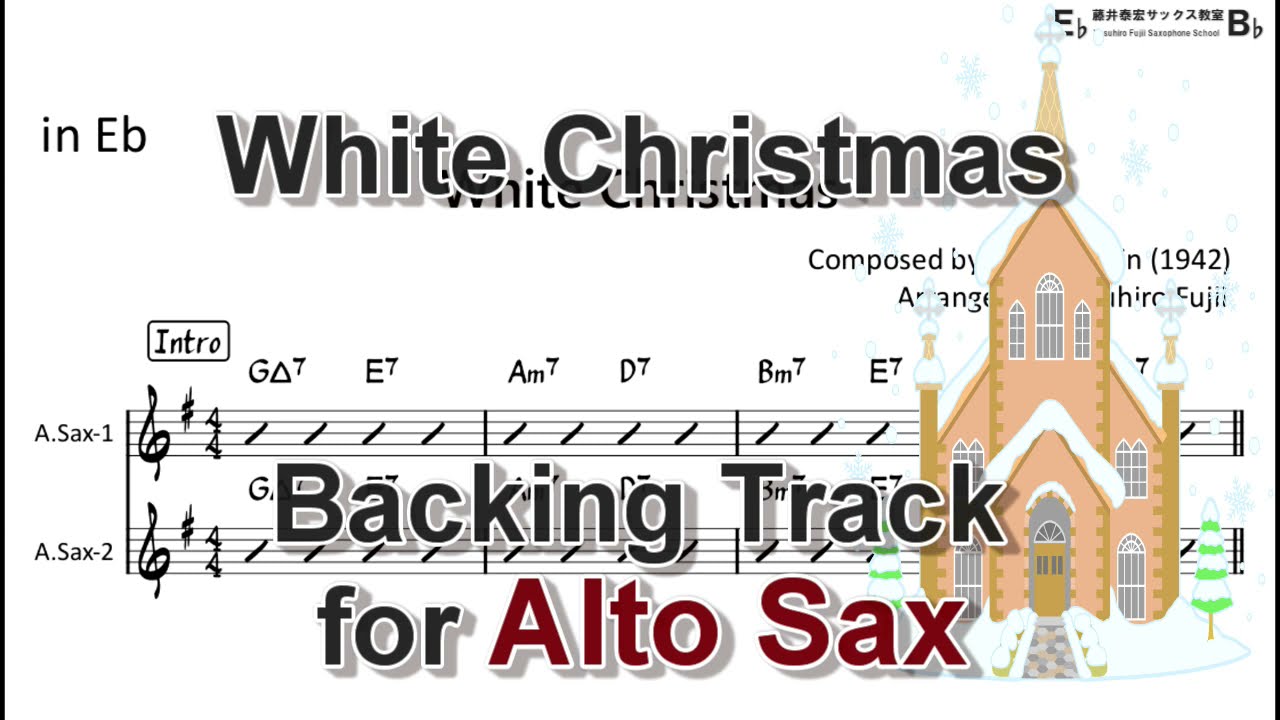 White Christmas - Backing Track with Sheet Music for Alto Sax Acordes ...