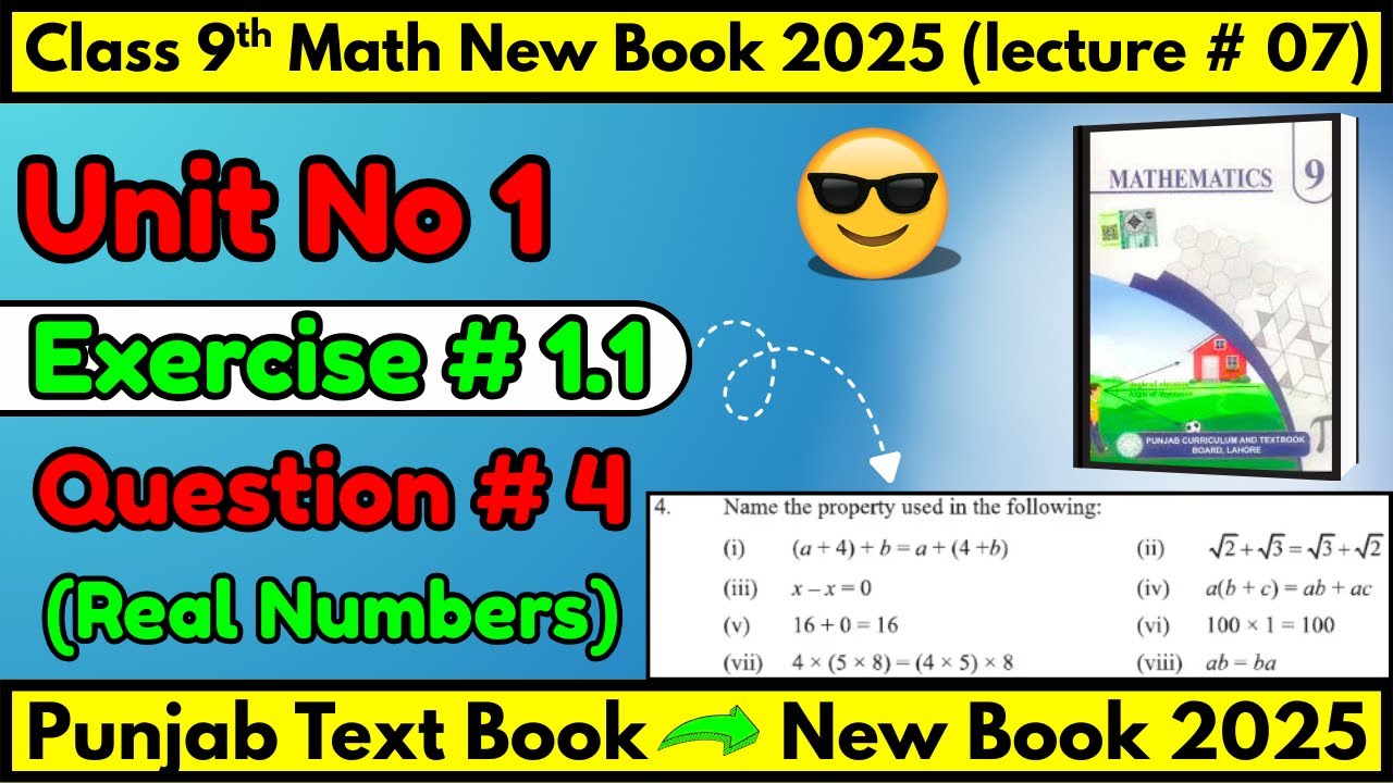Exercise 1.1 Q No 4 Class 9th Math New Book 2025 Punjab board - YouTube