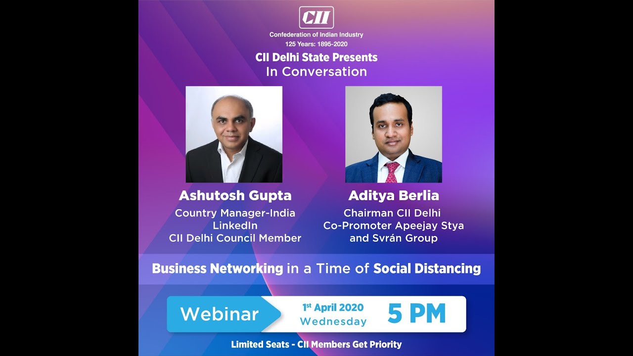 Ashutosh Gupta Country Head of LinkedIn "Business Networking in a Time ...