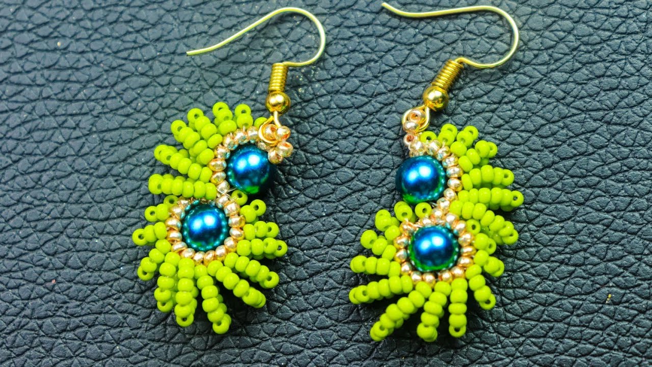 How To Make Beaded Earrings At Home/Beaded Earrings Tutorial For ...