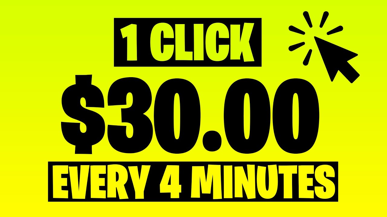 Make $30 PER CLICK (Cash-out Every 4 minutes) | Make Money Online 2021 ...