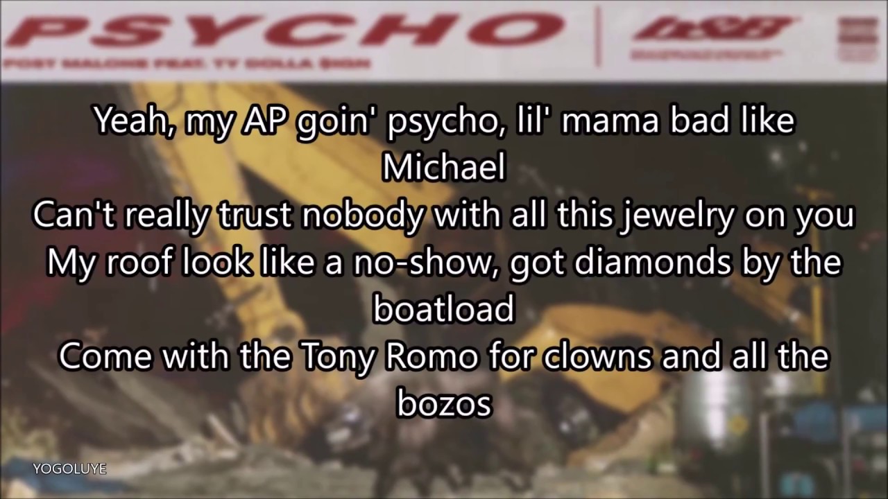 Post malone - psycho ft. Ty Dolla $ign (lyrics) - YouTube