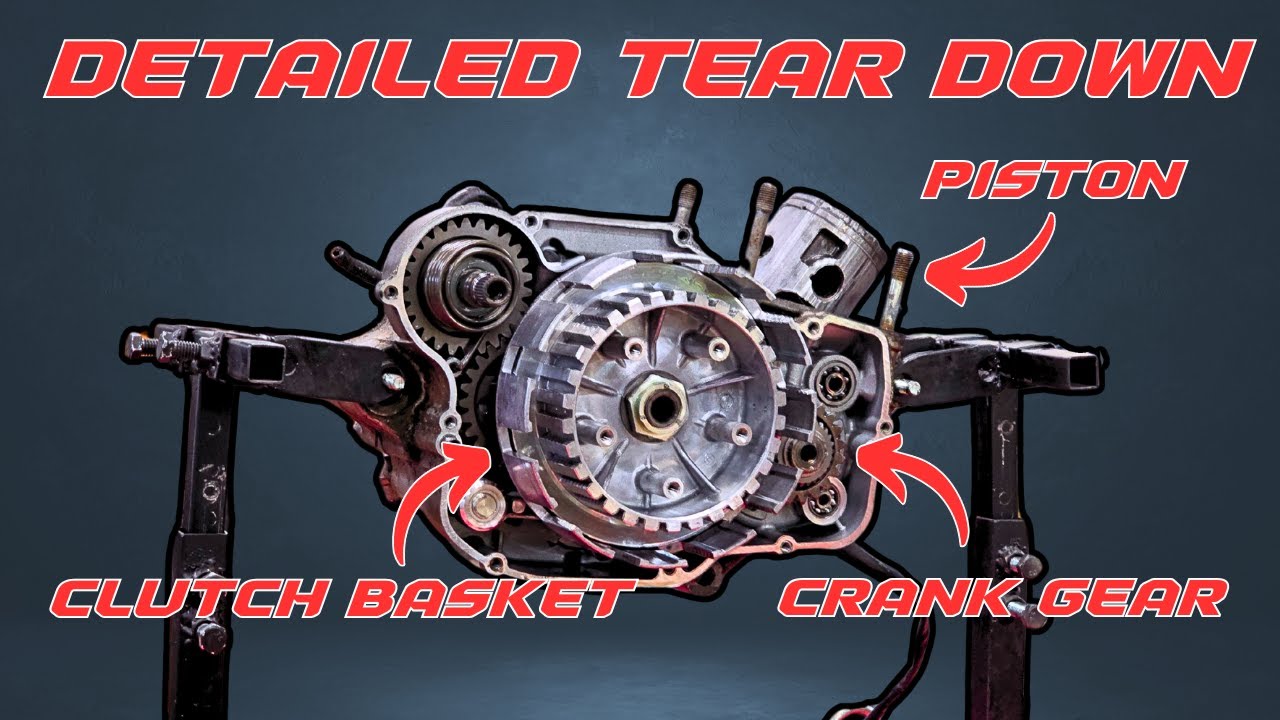 Detailed 2 Stroke Dirt Bike Engine Teardown! Learn The Inner Workings ...