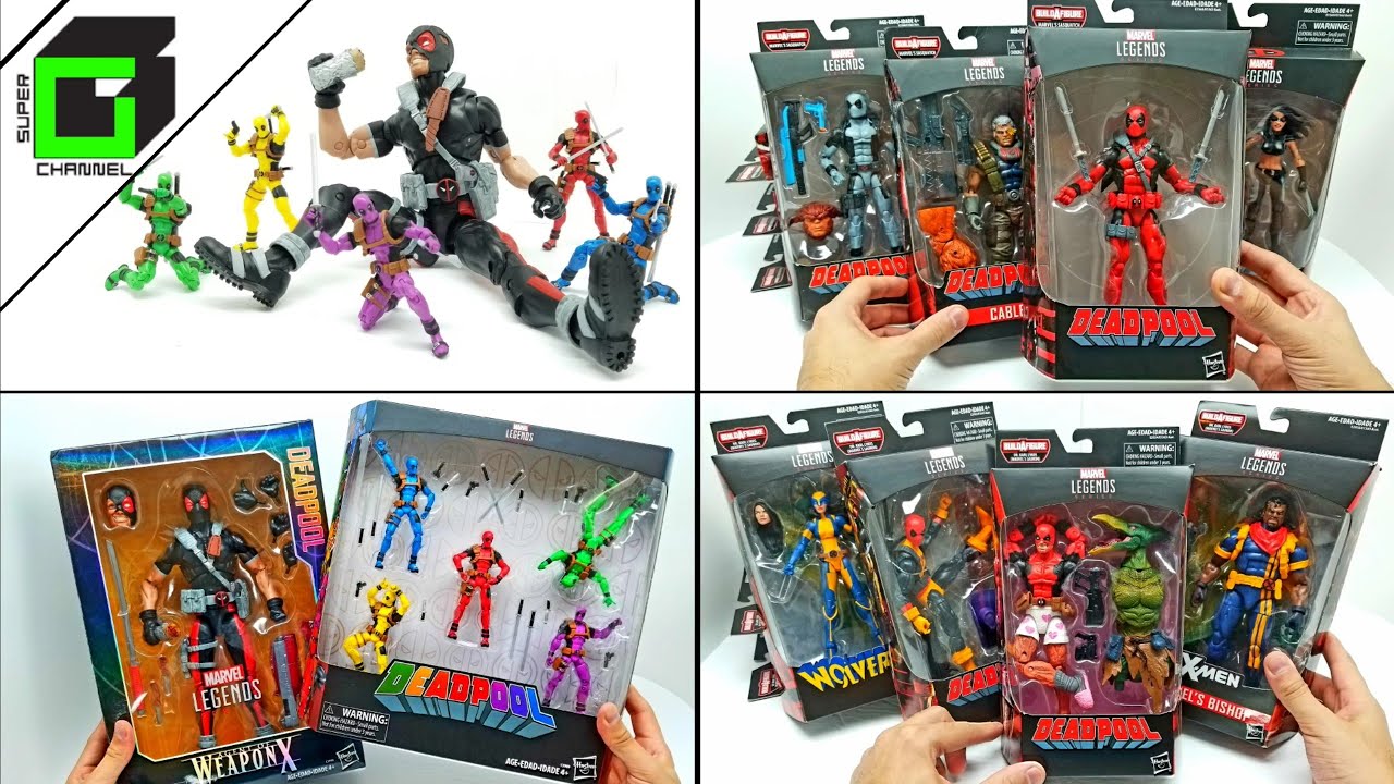 EPIC Deadpool Marvel Legends UNBOXING All 2018 Hasbro action figures ...