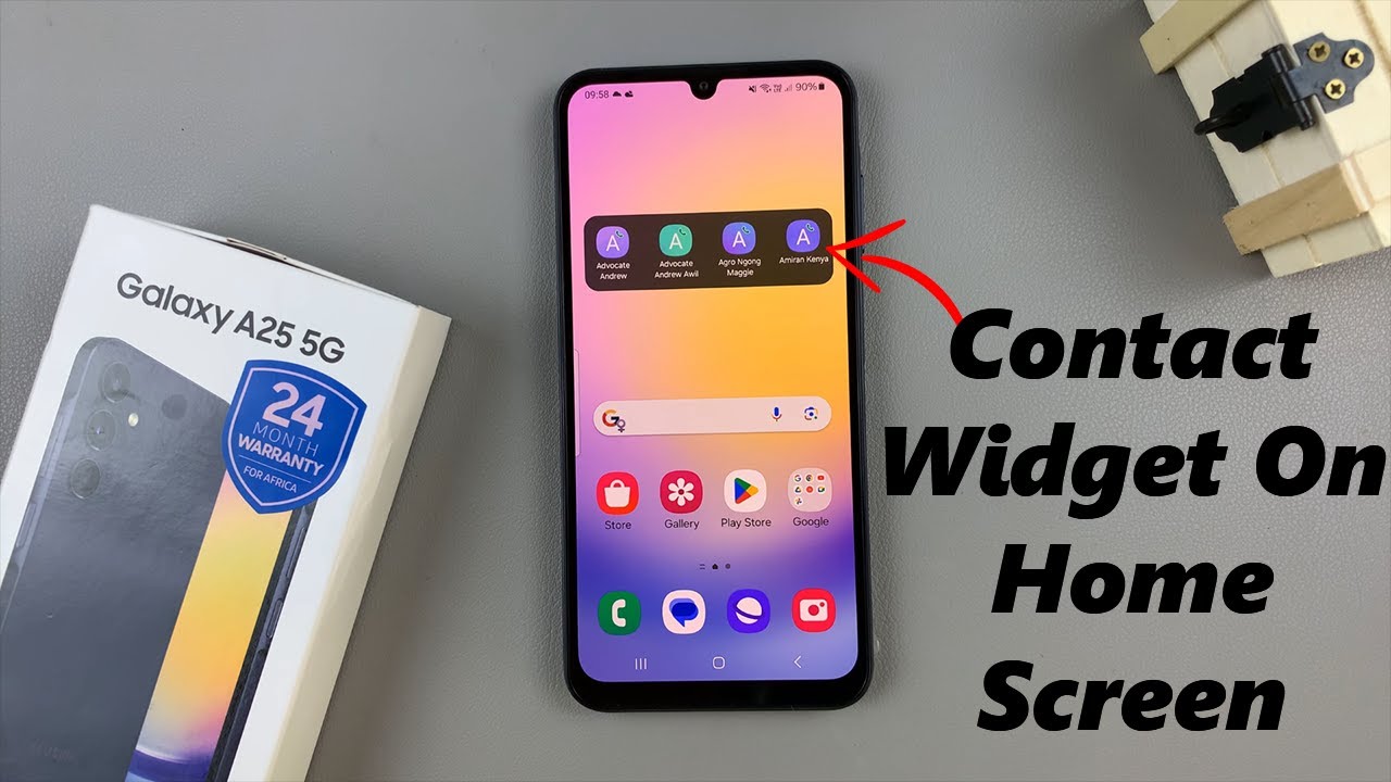 How To Add Contacts Widget To Home Screen On Samsung Galaxy A25 5G ...