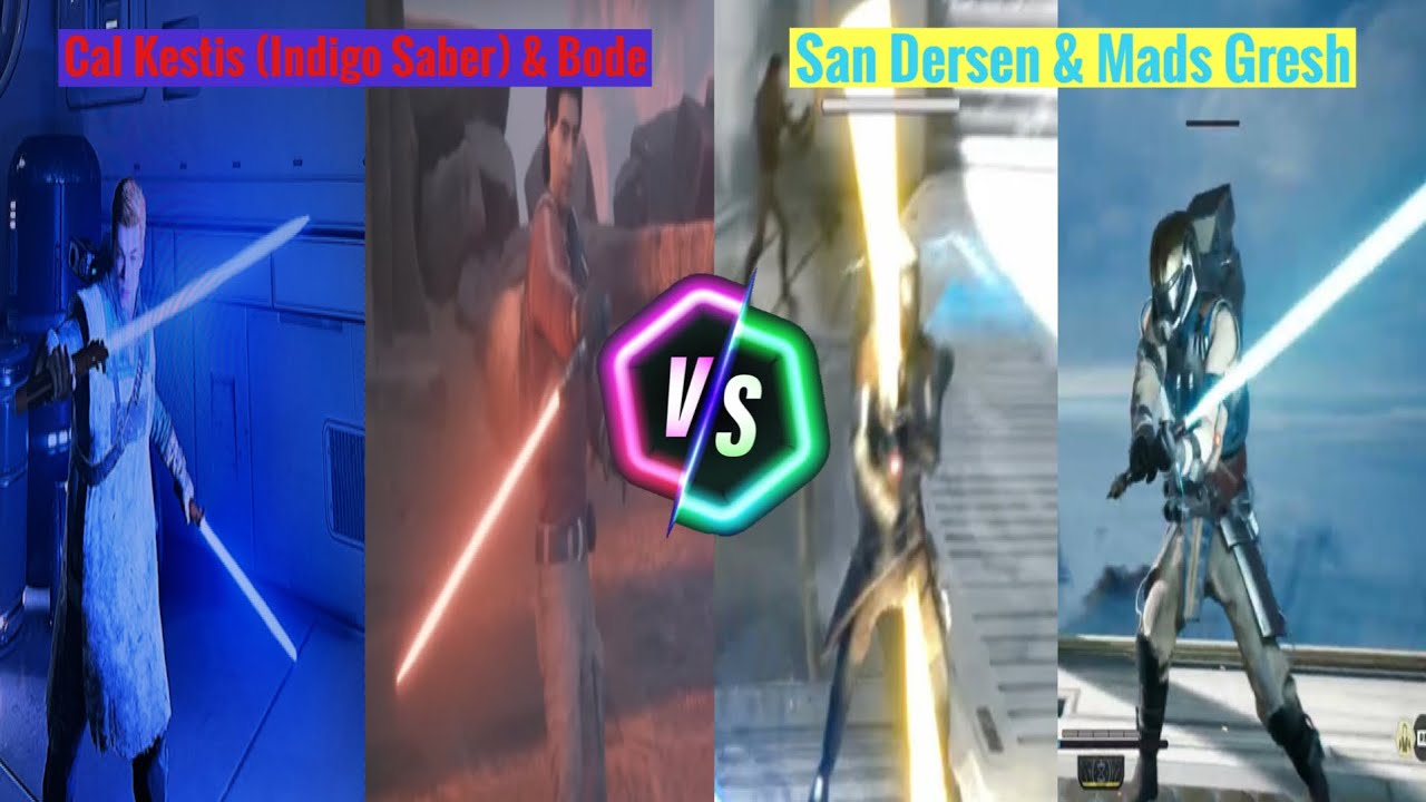 Star Wars: Jedi Survivor - Cal Kestis (Indigo Saber) & Bode Vs San ...