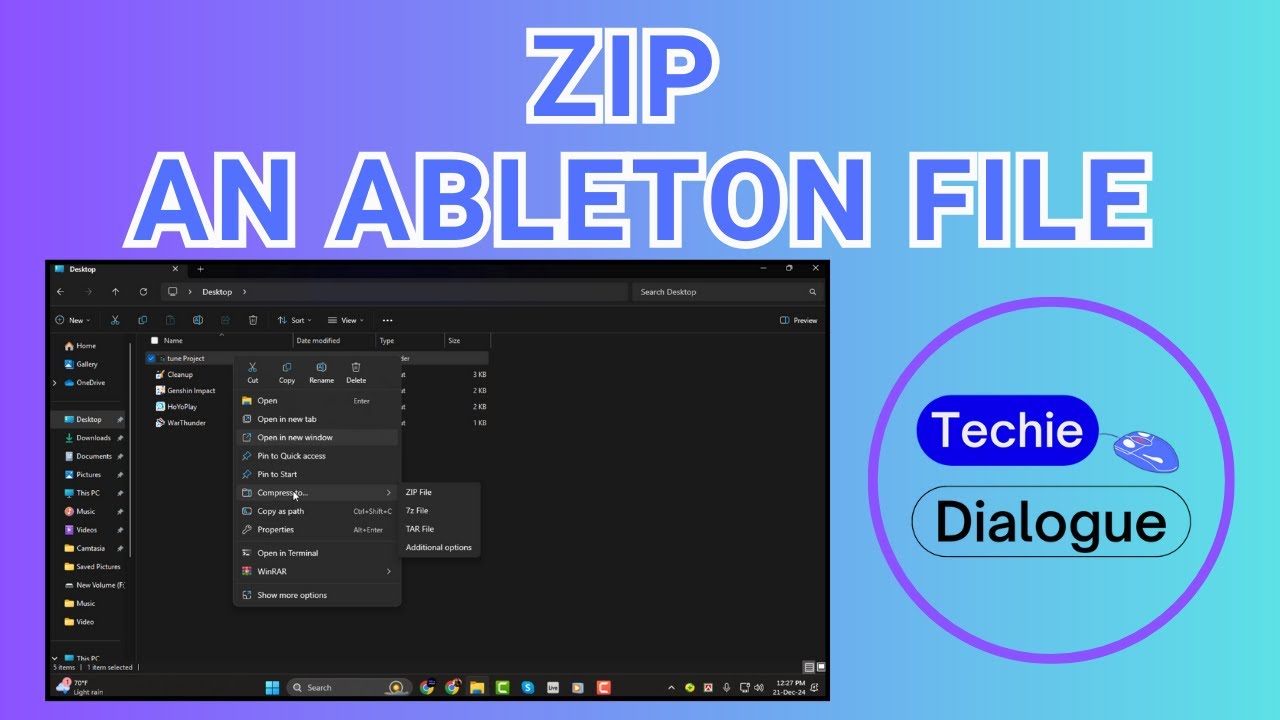 How to Zip an Ableton File - YouTube