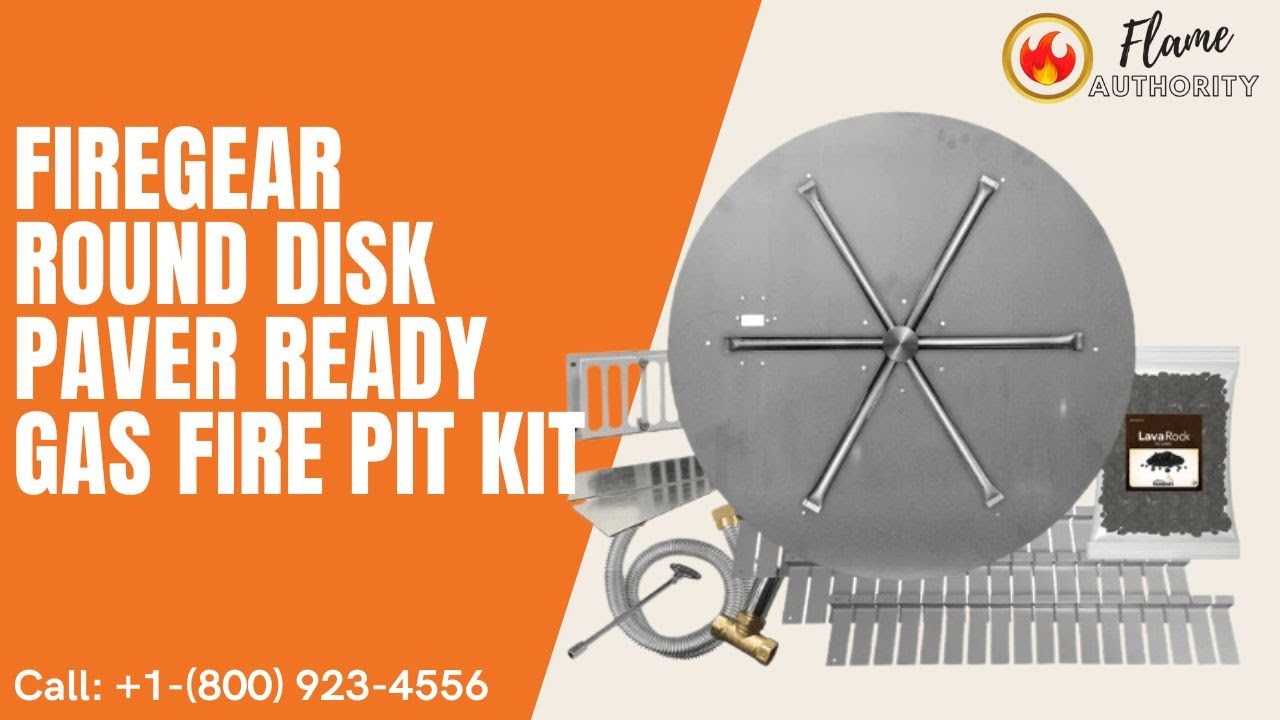 Firegear Round Disk Paver Ready Gas Fire Pit Kit - YouTube